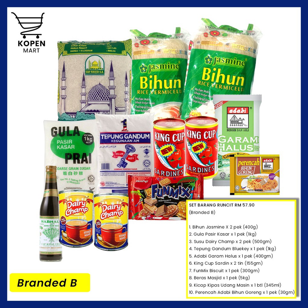 Set Barangan Runcit ( Branded B) | Shopee Malaysia