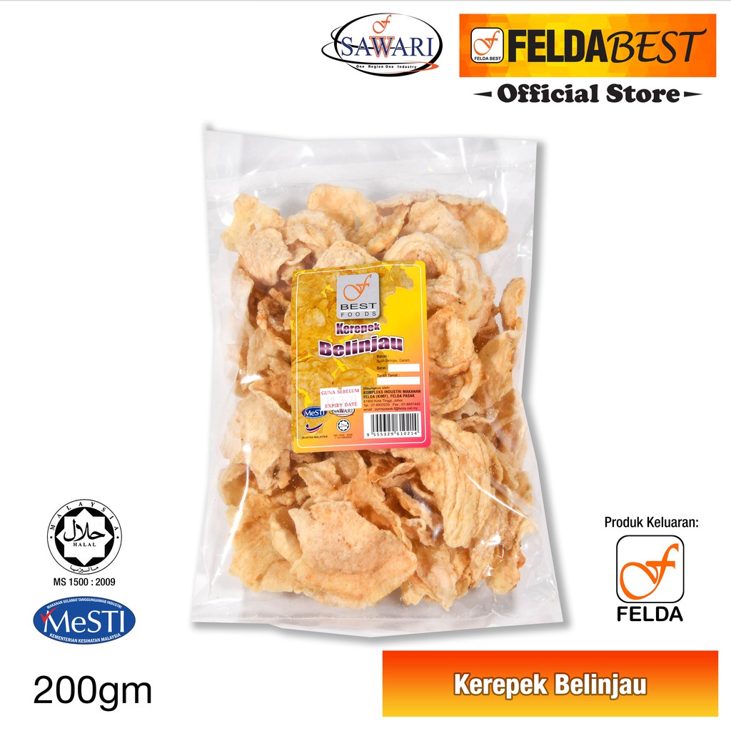 FELDA BEST Kerepek Belinjau 200 gm | Shopee Malaysia