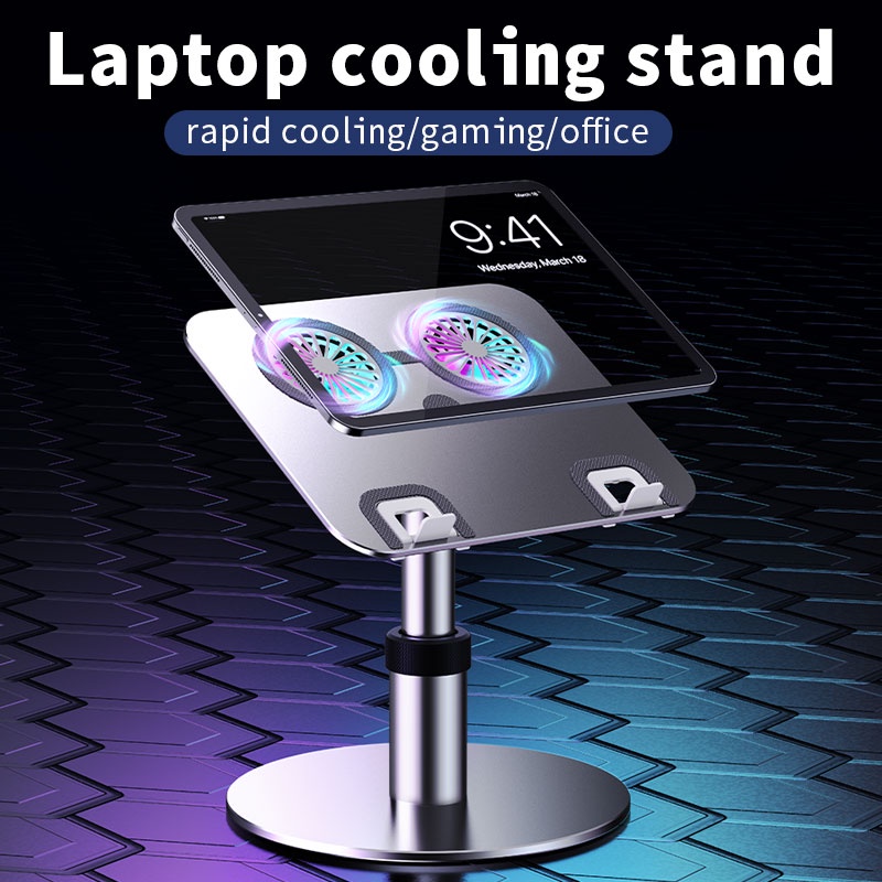 OATSBASF Laptop Cooler Stand Ergonomic Tablet Stand Adjustable Aluminum ...