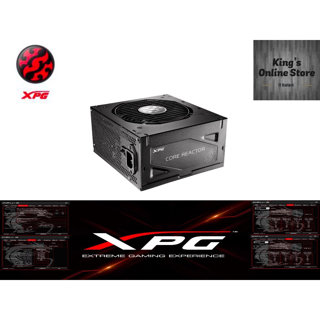 XPG CORE REACTOR 650W / 750W 80PLUS GOLD MODULAR POWER SUPPLY | Shopee ...