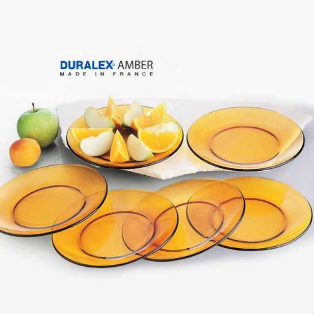 SET PINGGAN DURALEX AMBER/PINGGAN KUIH (19CM X 1.8CM) - 6PCS | Shopee ...
