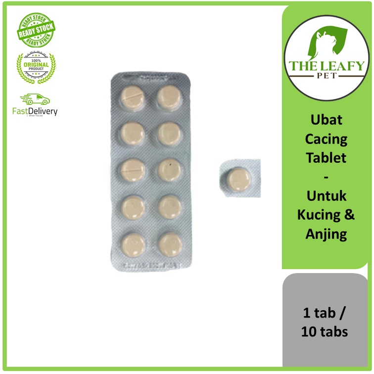 Ubat Cacing Tablet untuk Kucing & Anjing ( 1 Biji - Loose ) ( 10 Biji ...