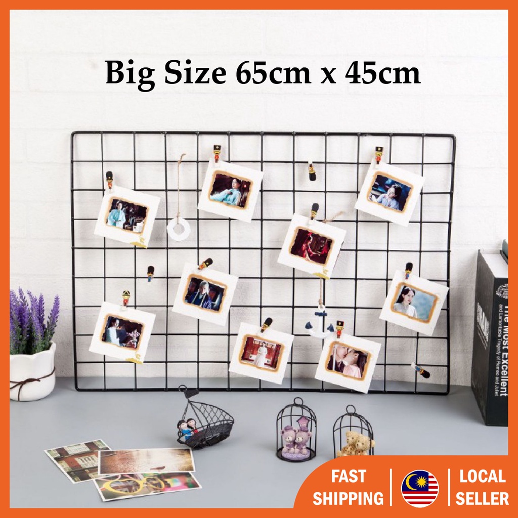 Wall grid Polaroid Frame iron wall grid Frame hanging rack Wall iron ...