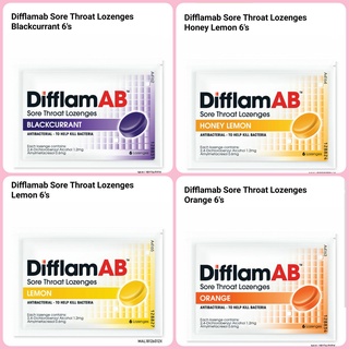Difflam AB Sore Throat Lozenges 6'S (Honey Lemon / Blackcurrant ...