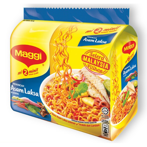 Nestle Maggi Instant Noodle Asam Laksa Flavour (5 x 79g) | Shopee Malaysia