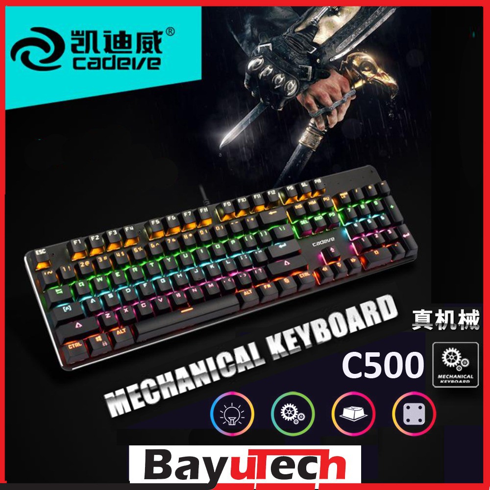 Cadeve C500 Wired Mechanical Gaming Keyboard (Blue Switch) Similar ...