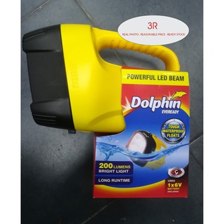 100% ORIGINAL Eveready Dolphin torch light 6V 200 LUMENS Waterproof ...