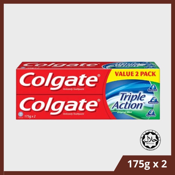 Colgate Toothpaste Triple Action Value Pack 2 x 175g | Shopee Malaysia