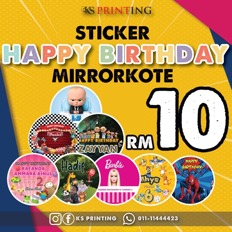 Sticker Happy Birthday dan Hari Jadi (Fast Shipping) | Shopee Malaysia