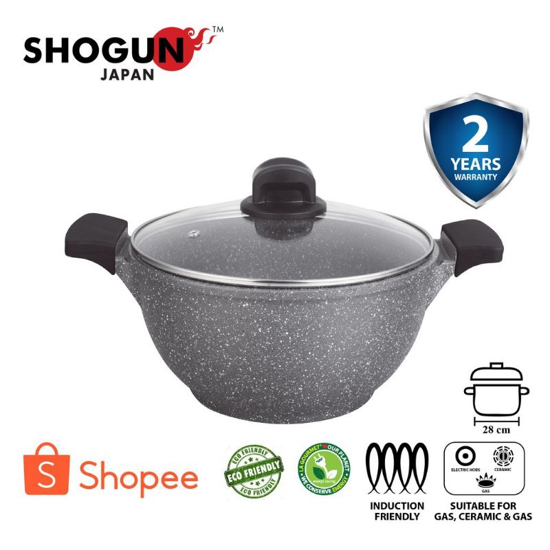 Shogun Kyoto Cast Casserole with 2pcs Silicone Sleeves And Glass Lid ...