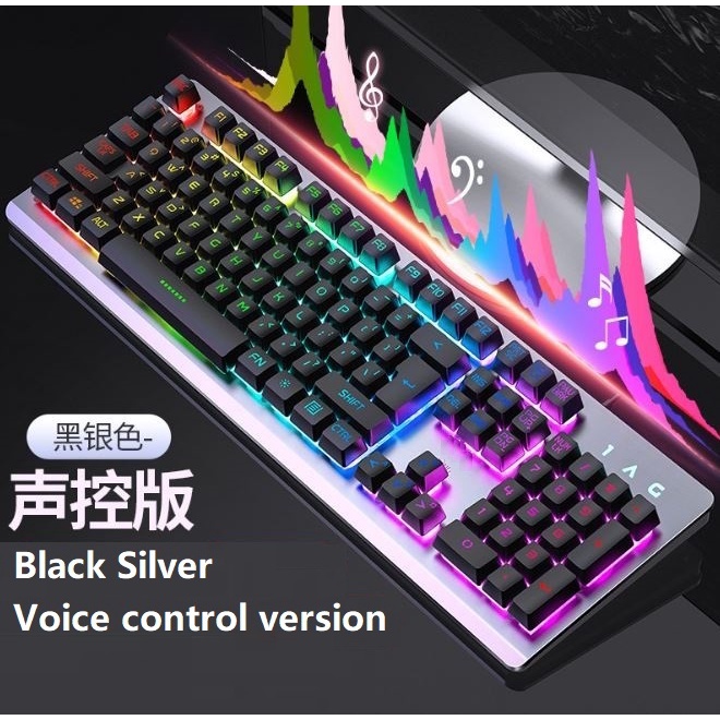 YINDIAO Wolverine K002 Video Game keyboard Black Rainbow RGB Voice ...