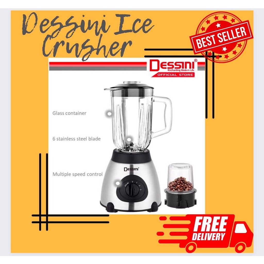 DESSINI Ice Crusher Stainless Steel / Blender Ais Tahan Karat | Shopee ...