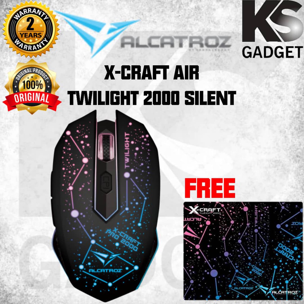 Alcatroz X-Craft Air Twilight 2000 Silent Wireless Gaming Mouse | BeeCost