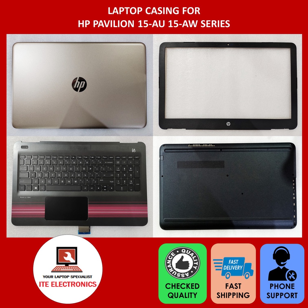 HP PAVILION 15-AU 15-AW SERIES LAPTOP TOP COVER FRONT CASING A/ LCD ...