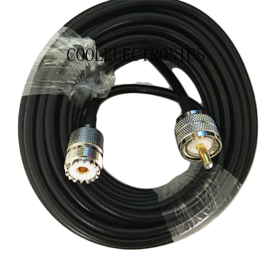 UHF SO239 Female to UHF PL259 Male Connector RG58 50-3 RF Coax Coaxial Cable 50ohm 1m 2m 3m 5m ...