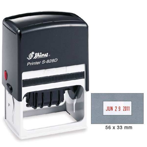 (Customized)SHINY Self Inking Stamp S828D With Date(33x56mm) | Shopee Malaysia