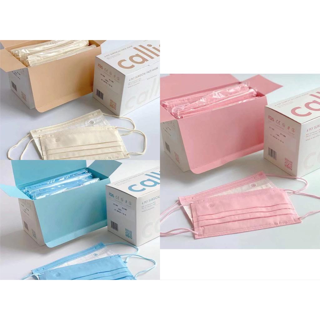 CALLIE Medical Mask Basic Series (4 ply Surgical Face Mask) | Shopee ...