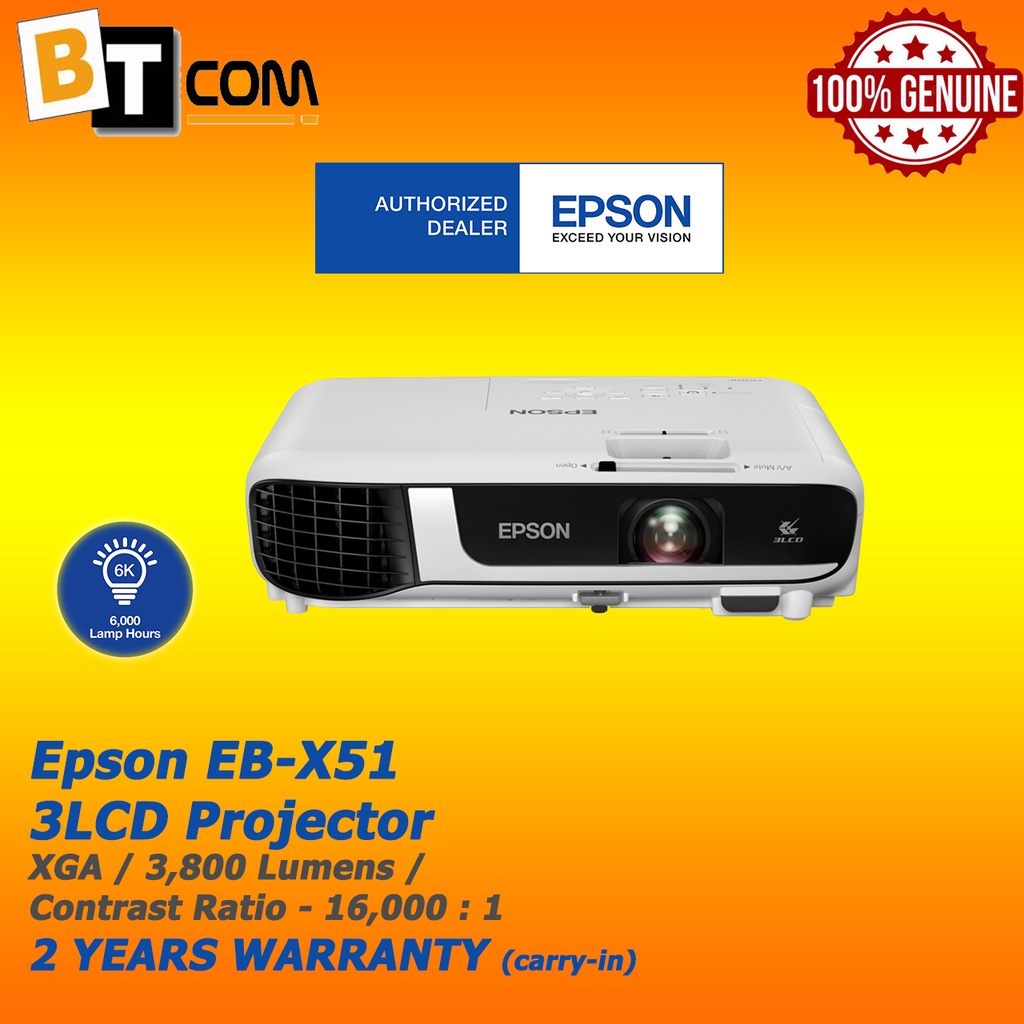 Epson EB-X51 XGA 3LCD Projector | Shopee Malaysia