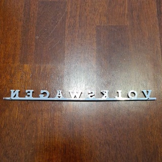 VOLKSWAGEN Script Badge Emblem Chrome Type 2 Bus 63-72 Rear Hatch VW T2 ...