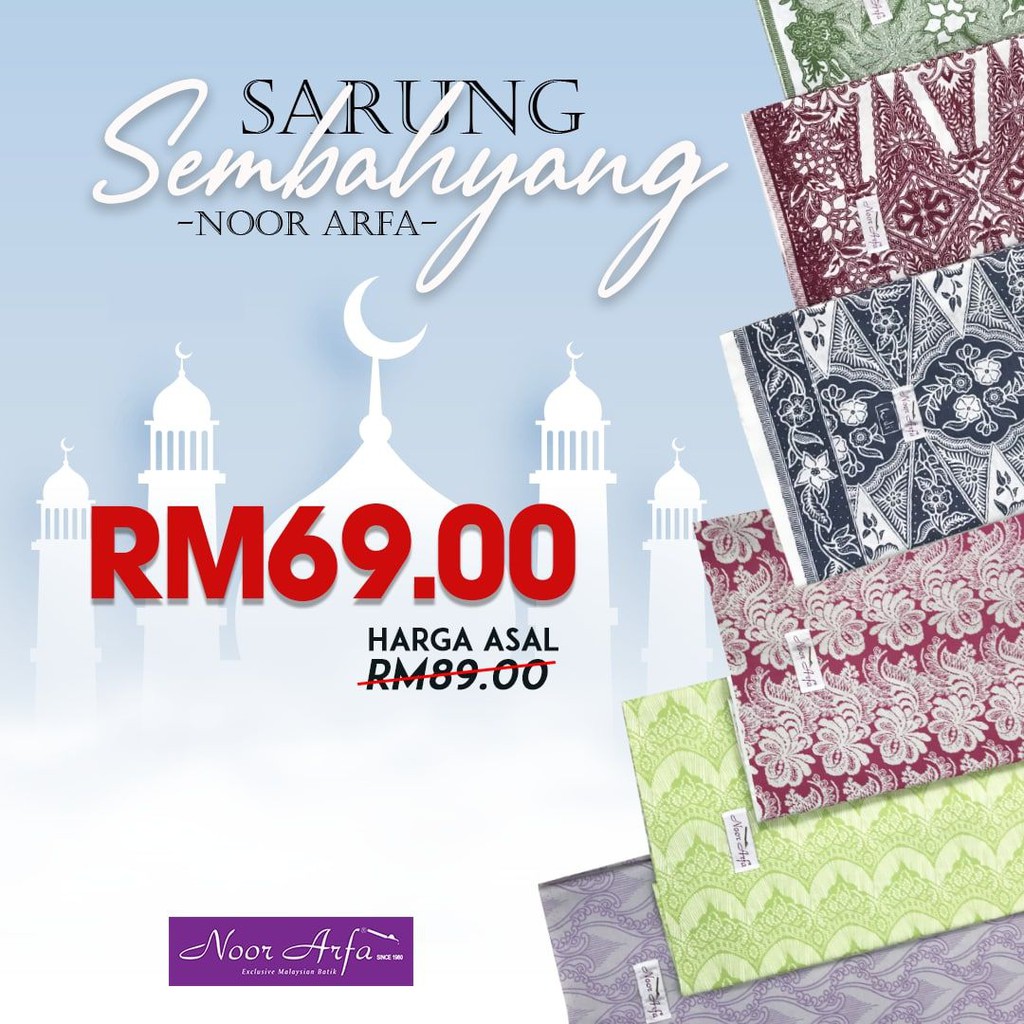 Noor Arfa Sarung Sembahyang Kain Sembahyang Kain Solat | Shopee Malaysia