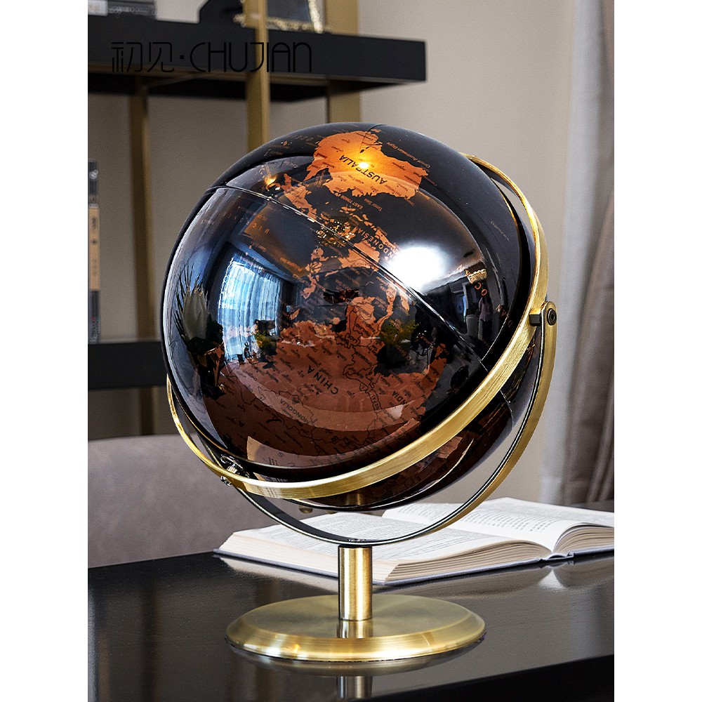 Eropah Cahaya Mewah Bola Bumi Kreatif Kraf Logam Alat Letak Barang ...