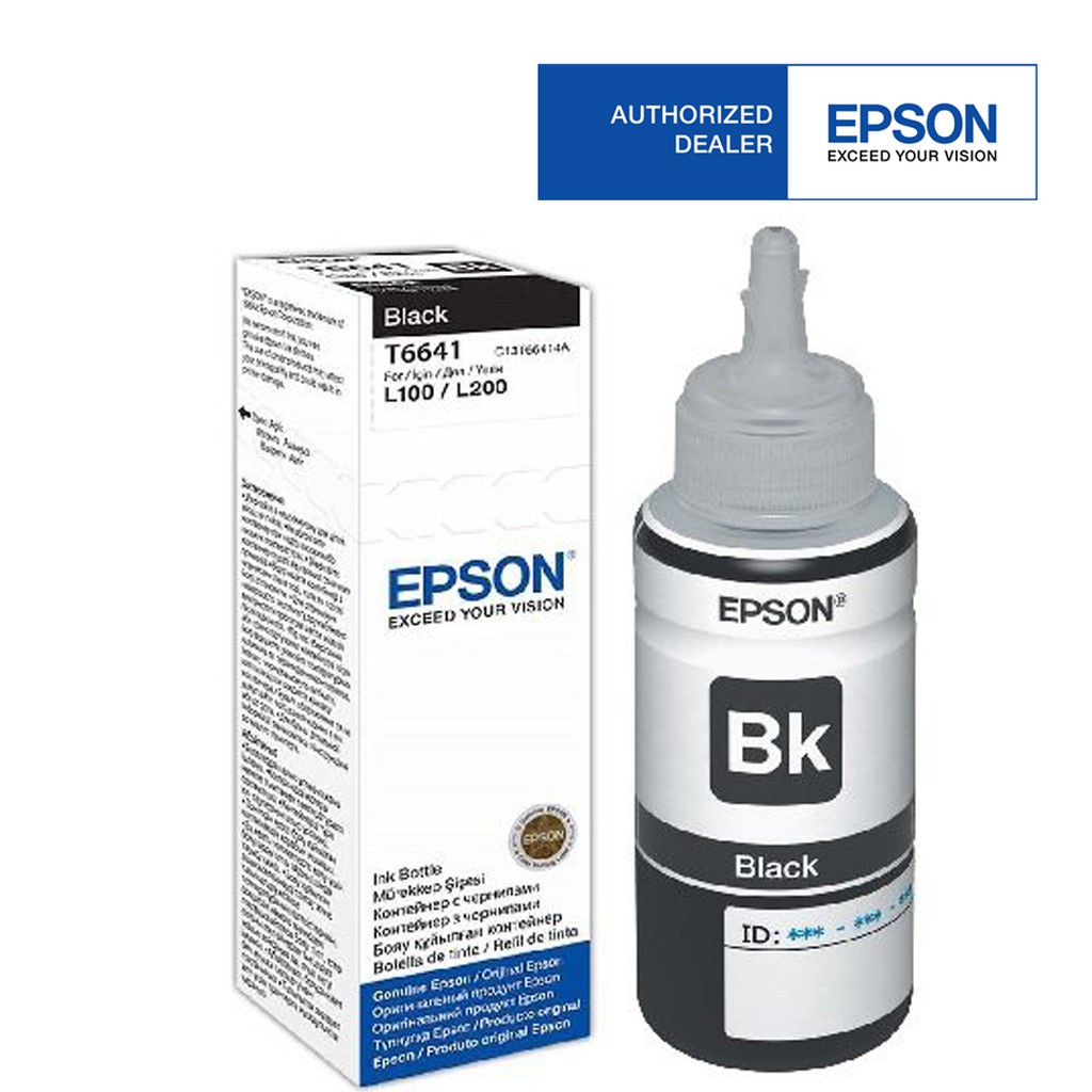 Epson Original T6641 Ink 70ml Bottle - Black | Shopee Malaysia