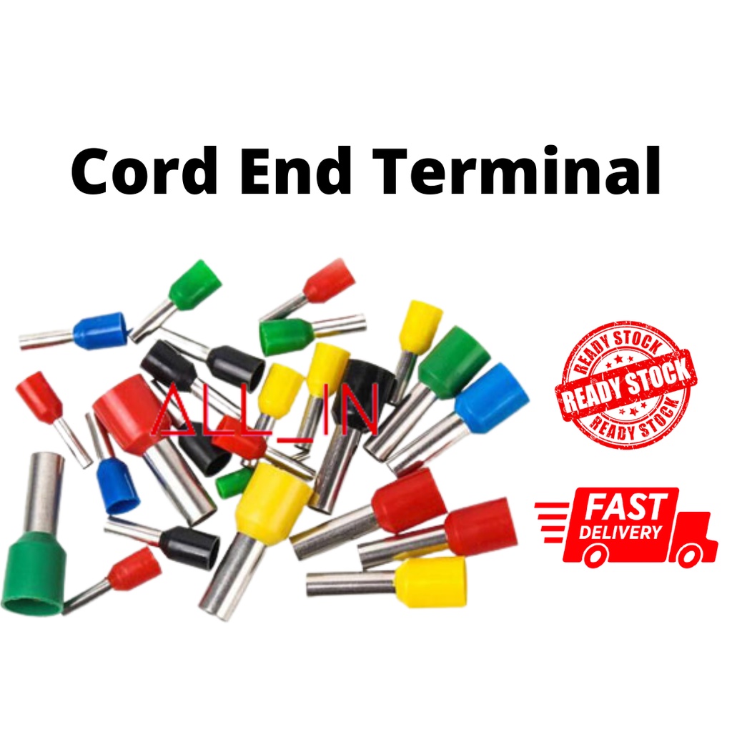100Pcs Taiwan Nylon Insulated Cord End Terminal Insulated Cord End ...