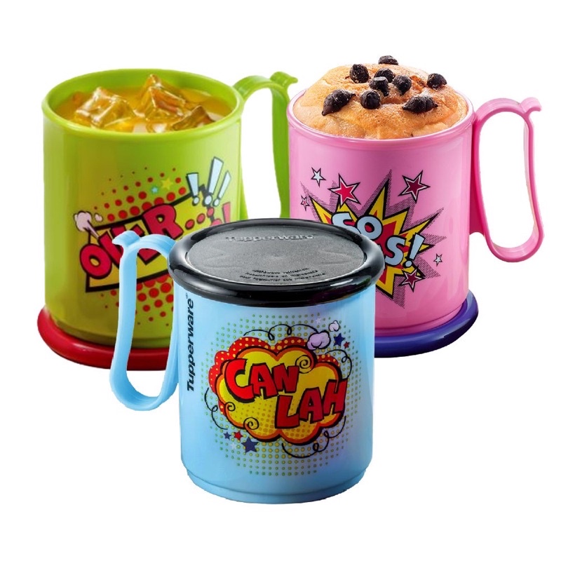 Tupperware Jumbo Mug 500ml Microwaveable With Lids | Shopee Malaysia
