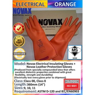 [ORIGINAL] NOVAX INSULATION GLOVES RUBBER ELECTRICAL INSULATING GLOVES [NOVAX Sarung Tangan ...
