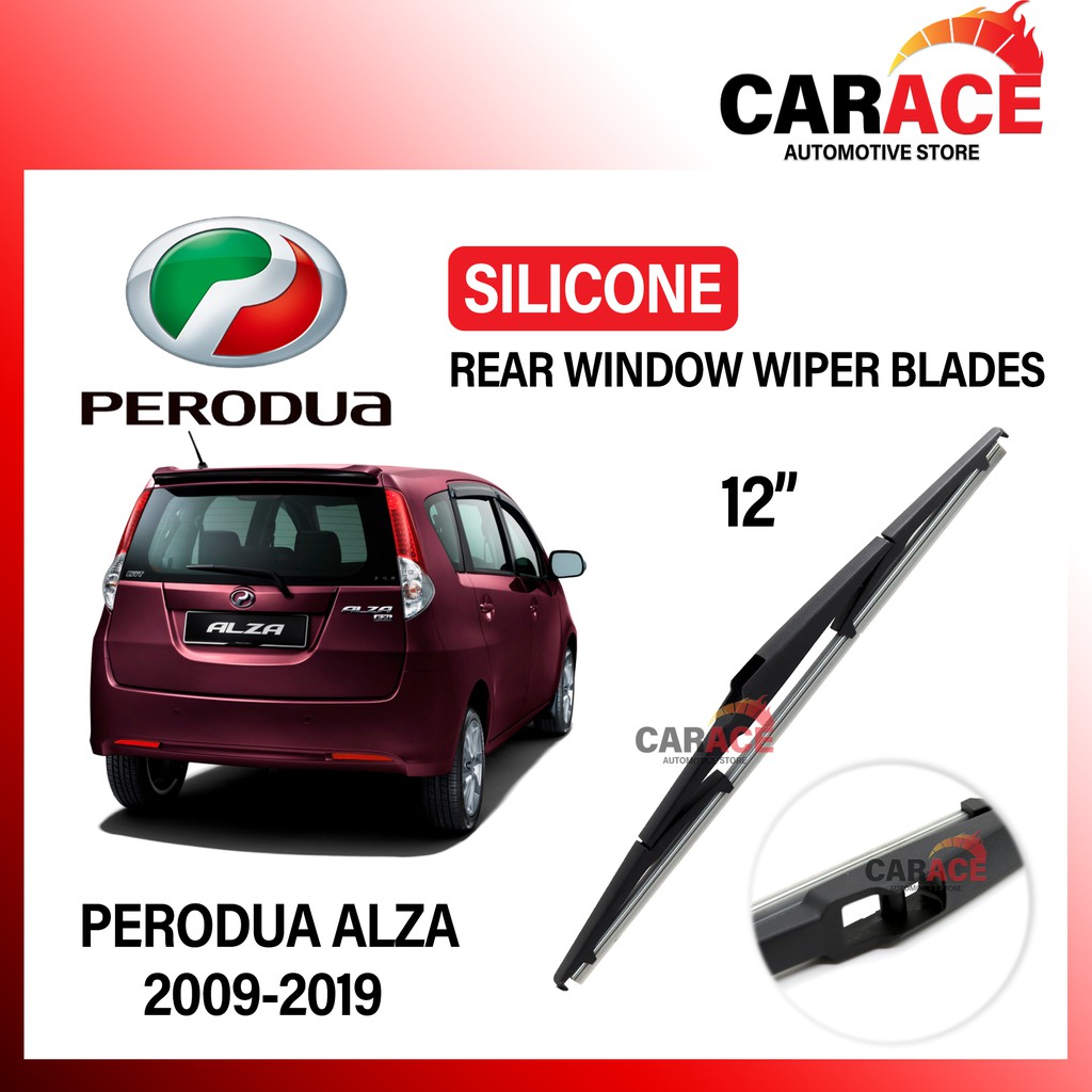 PERODUA ALZA | 12" Rear Window SILICONE Wiper Blades | Wiper Belakang ...
