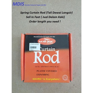 Quality Spring Curtain Rod Plastic Covered Expanding Rod / Tali Dawai ...