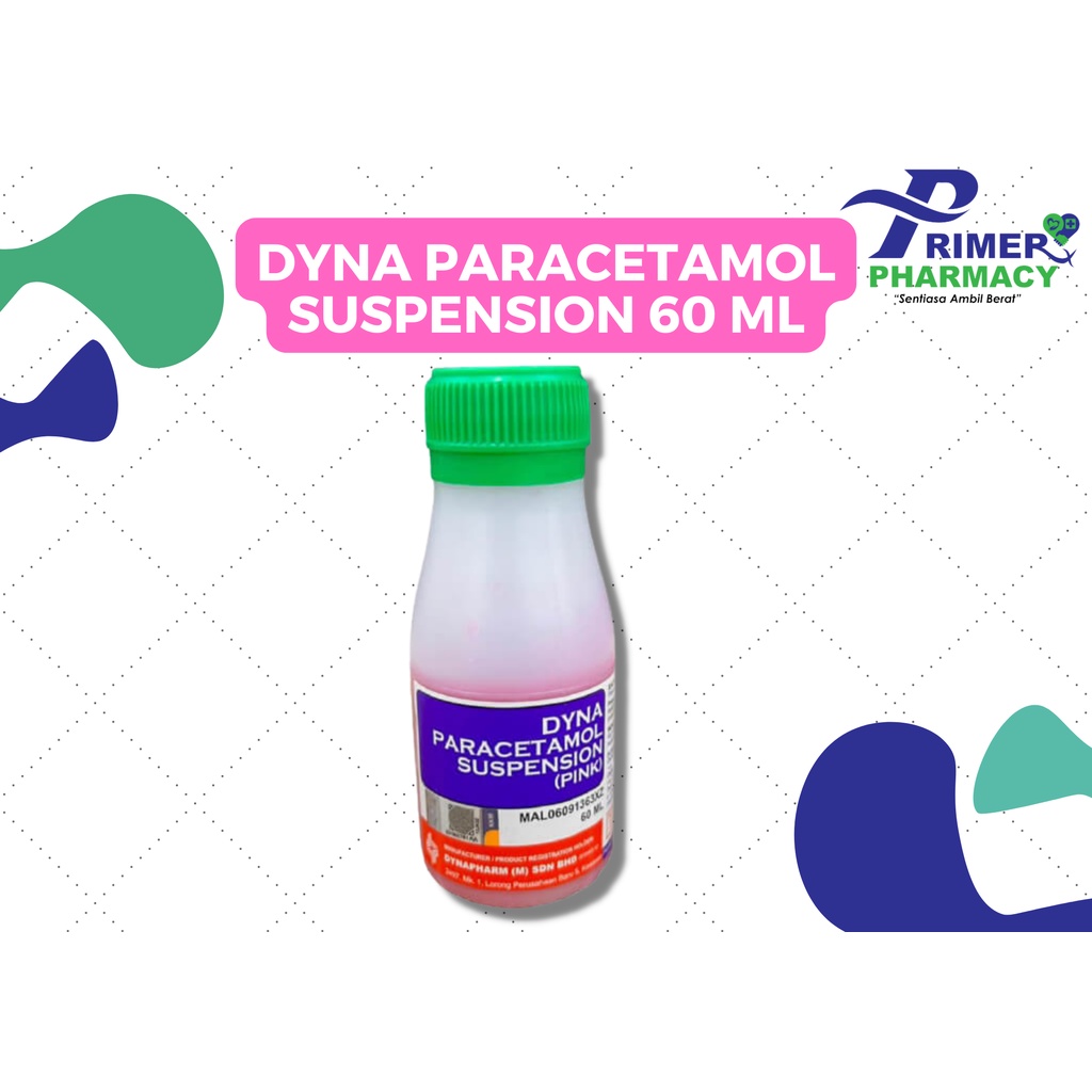 Dyna Paracetamol Suspension (Pink) 250mg 60ml | Shopee Malaysia