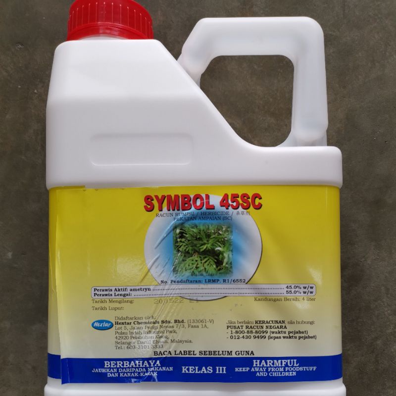 RACUN RUMPUT SYMBOL 45SC AMETRYN 45% w/w 4LITRE | Shopee Malaysia