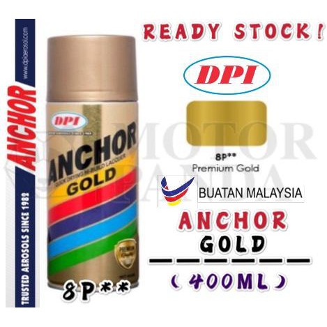 ANCHOR GOLD PREMIUM METALIC 8P** 8P 400ML DECORATIVE GOLD EMAS CAN ...