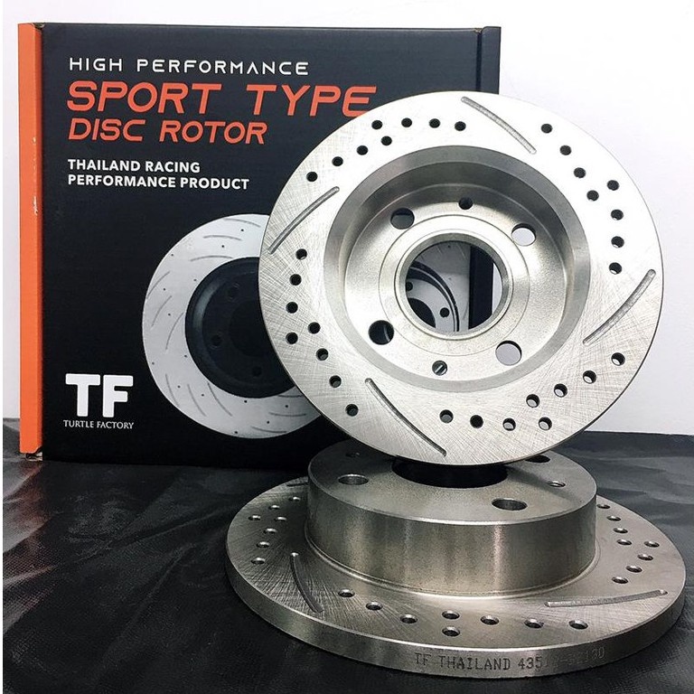 Original TF Slotted Disc Rotor for Wira/ Satria 1.6 1.8 (Rear) | Shopee ...