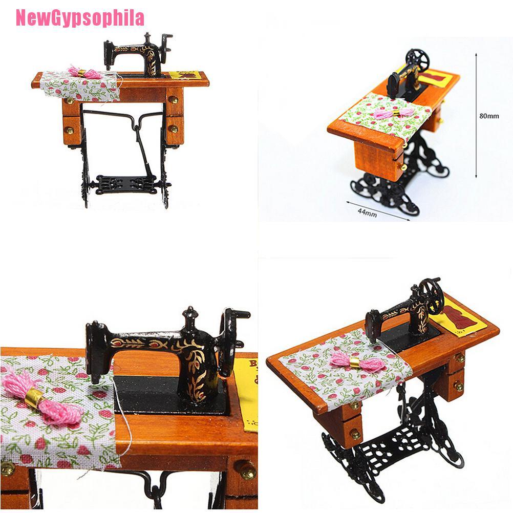 [NewGypsophila] 1:12 Miniature Decorated Sewing Machine Furniture Toys ...