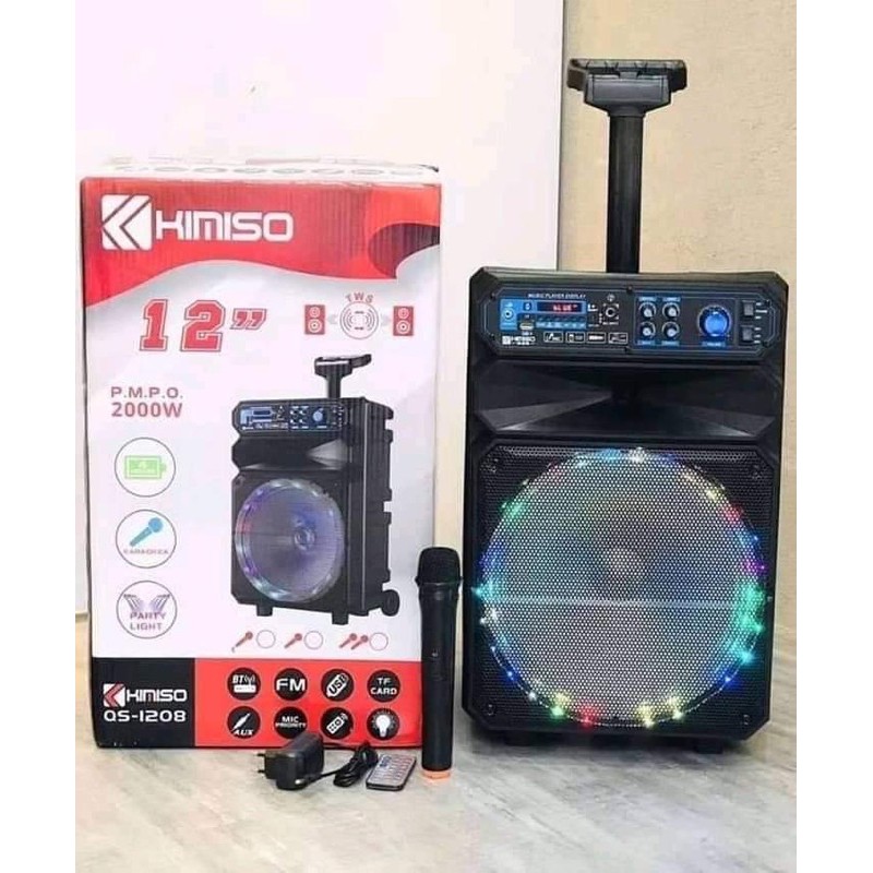 Kimiso speaker QS1208 12" Portable Speaker with wireless Microphone | Shopee Malaysia
