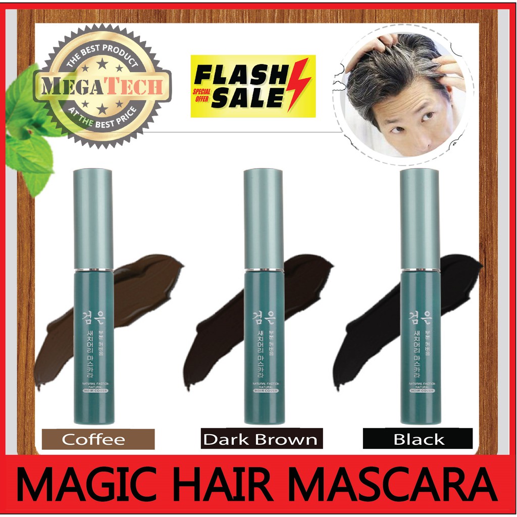 Magic Hair Color Mascara Cover White Grey Hair | Shopee Malaysia