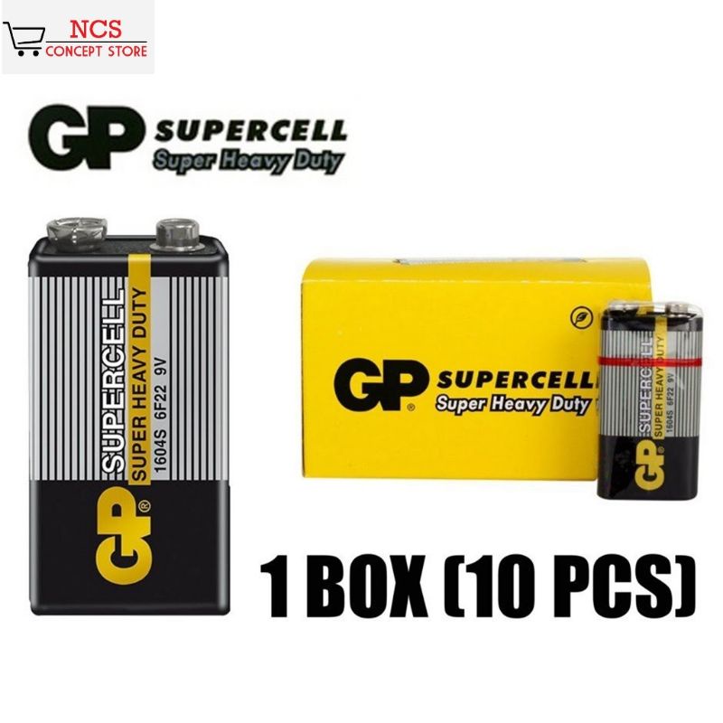 ️[Ready Stock] 1PCS Original GP SUPERCELL Super Heavy Duty 9V Battery ...
