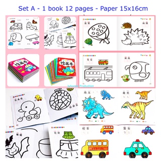 Coloring Book for Kid Color Book Color Pencil Buku Mewarna Pensil Warna ...