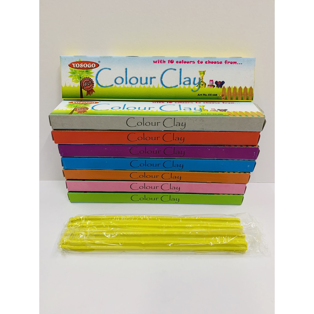 YOSOGO COLOUR CLAY TANAH LIAT PLASTERSINE -ASSORTED COLOUR | Shopee ...