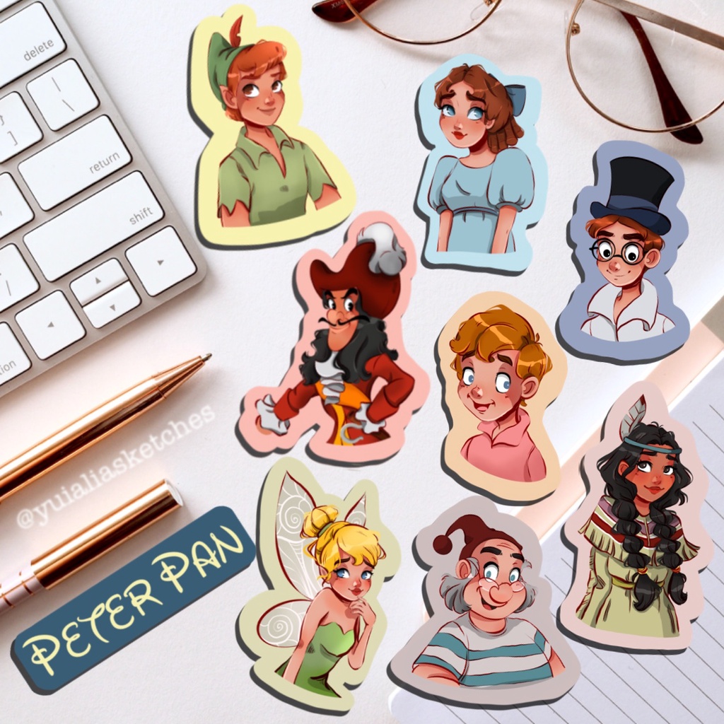 READY STOCK Peter Pan - 9 pcs Fun Cute Creative Decorative Cartoon ...