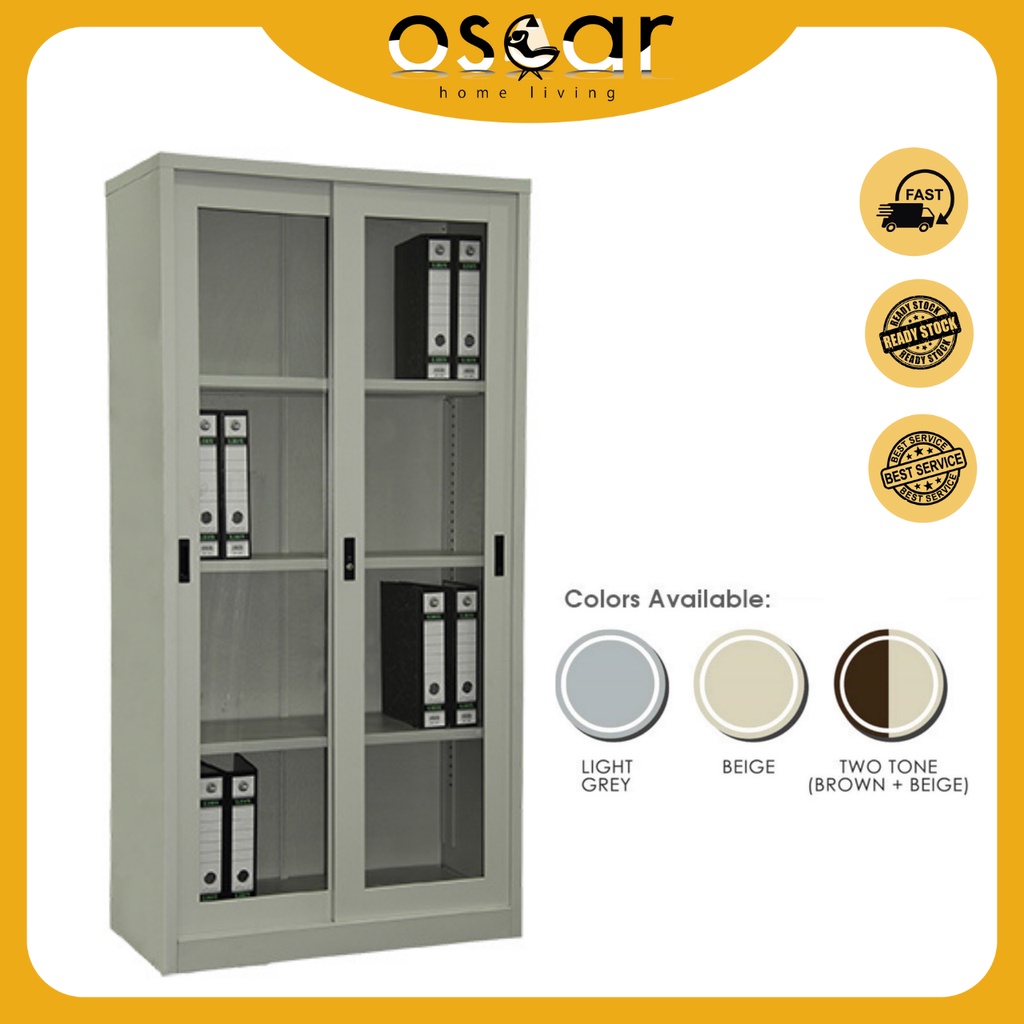 *FREE SHIPPING* Full Height Cupboard Glass Door Steel Cabinet - Office ...