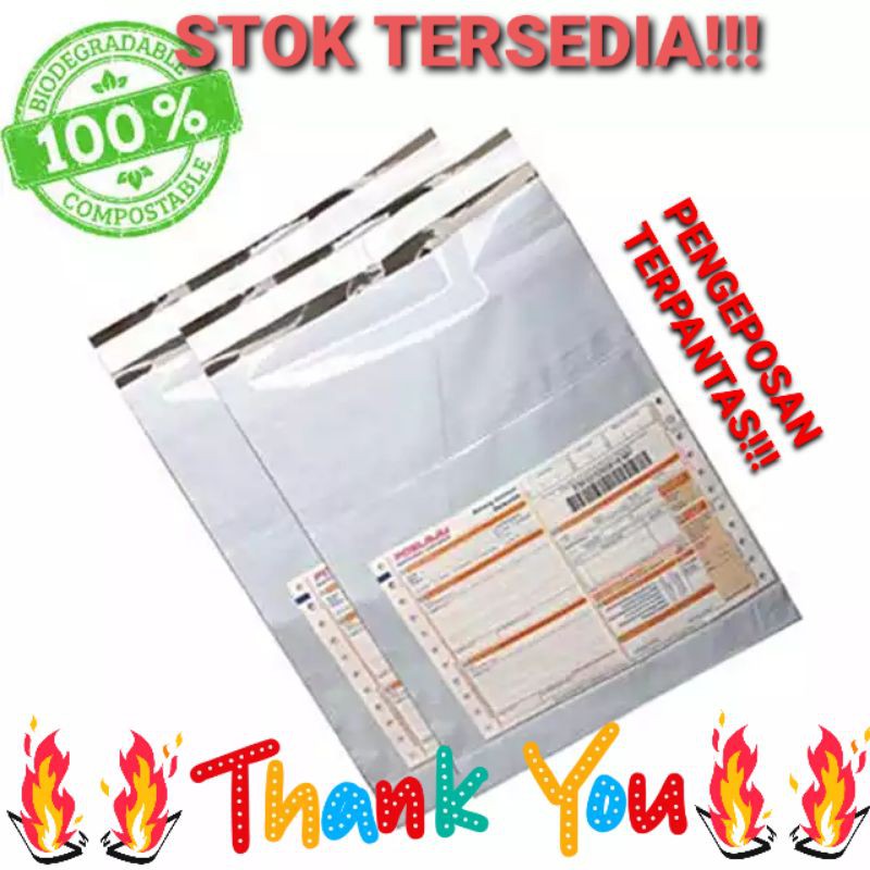 100 pcs Courier Bag With Pocket Postage Parcel Bag Flyers Courier Flyer ...