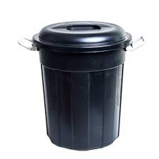 Rayaco V8120 Plastic Dustbin/Tong Sampah Hitam/Trash Bin with Handles ...