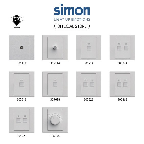 Simon E3 Series Switch / Switches & Socket Outlet (SILVER) | Shopee ...