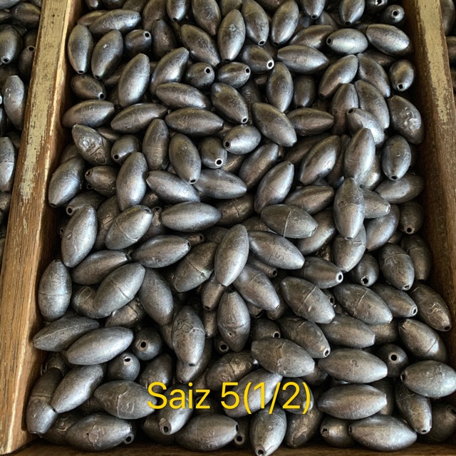 TIMAH/BATU LADUNG PANCING SAIZ 5[1/2] (10 BIJI) | Shopee Malaysia