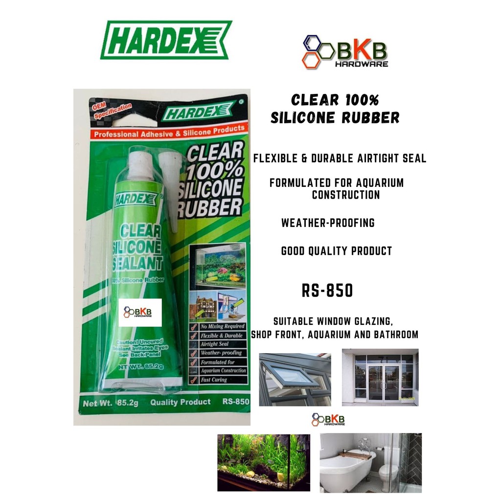 HARDEX Clear 100% Silicone Rubber / Gam Silikon Getah | Shopee Malaysia