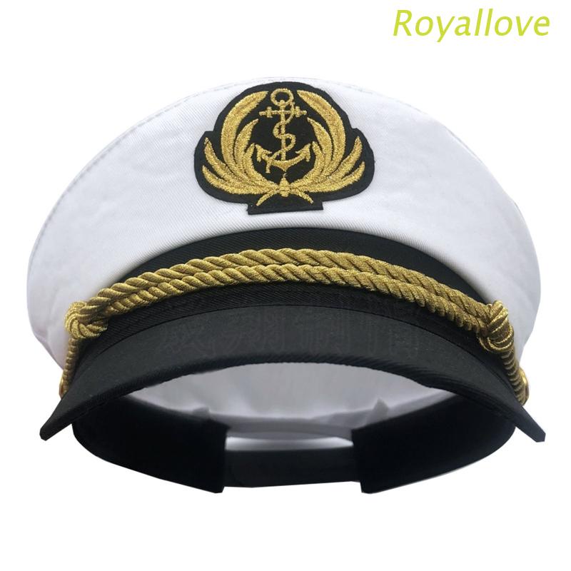 royal Navy Marine Hat Yacht Captain Hat Sailor Captain Costume Men ...