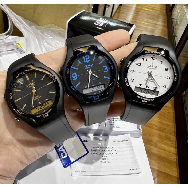 CASIO AW-90H SERIES DIGITAL ANALOG WATCH 2B / 7B / 7E / 9E | Shopee ...